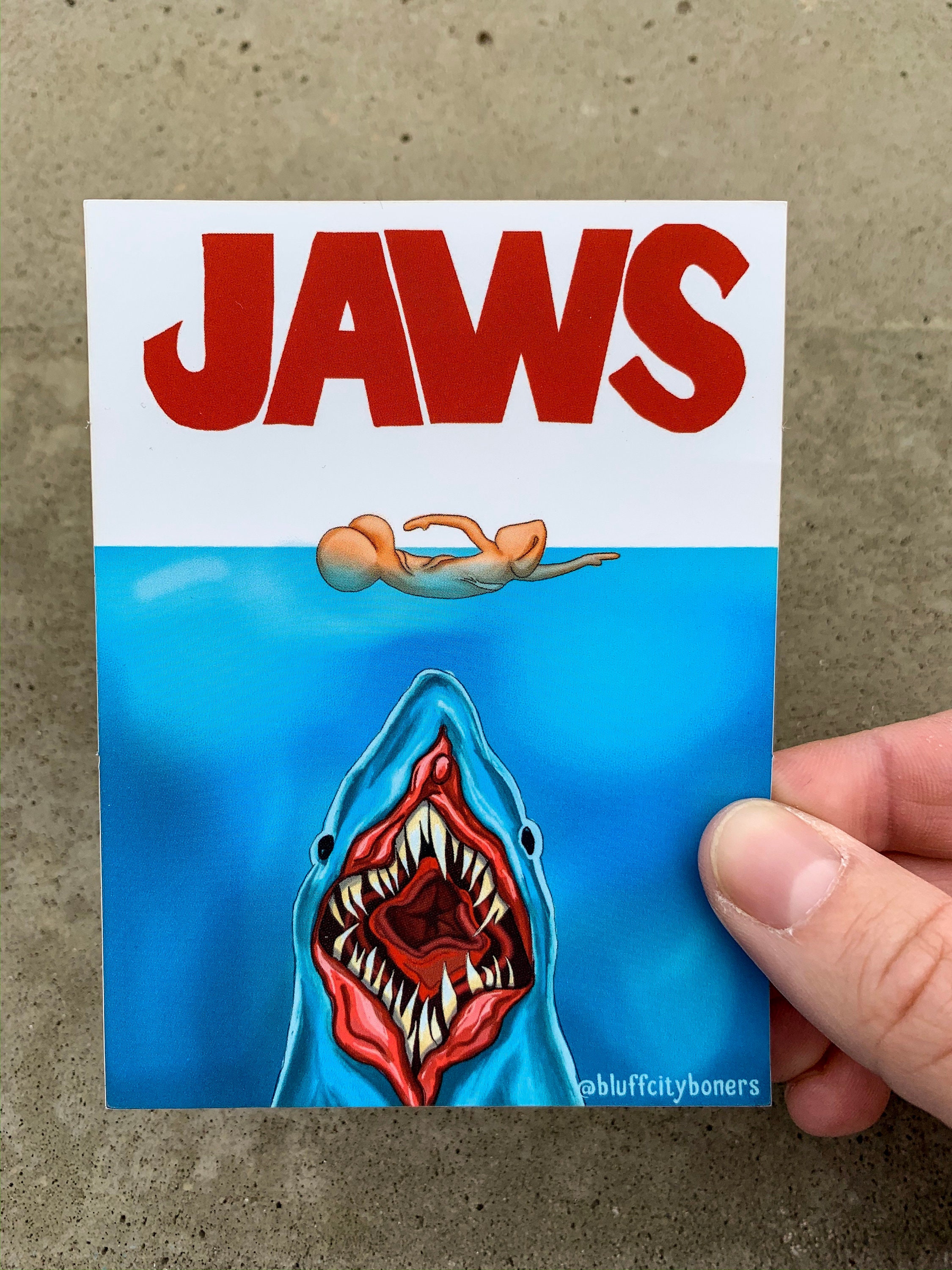 Jaws Sticker | Etsy