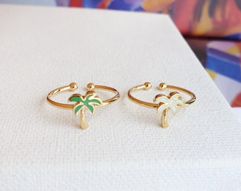 Gold Palm Tree Ring - Etsy