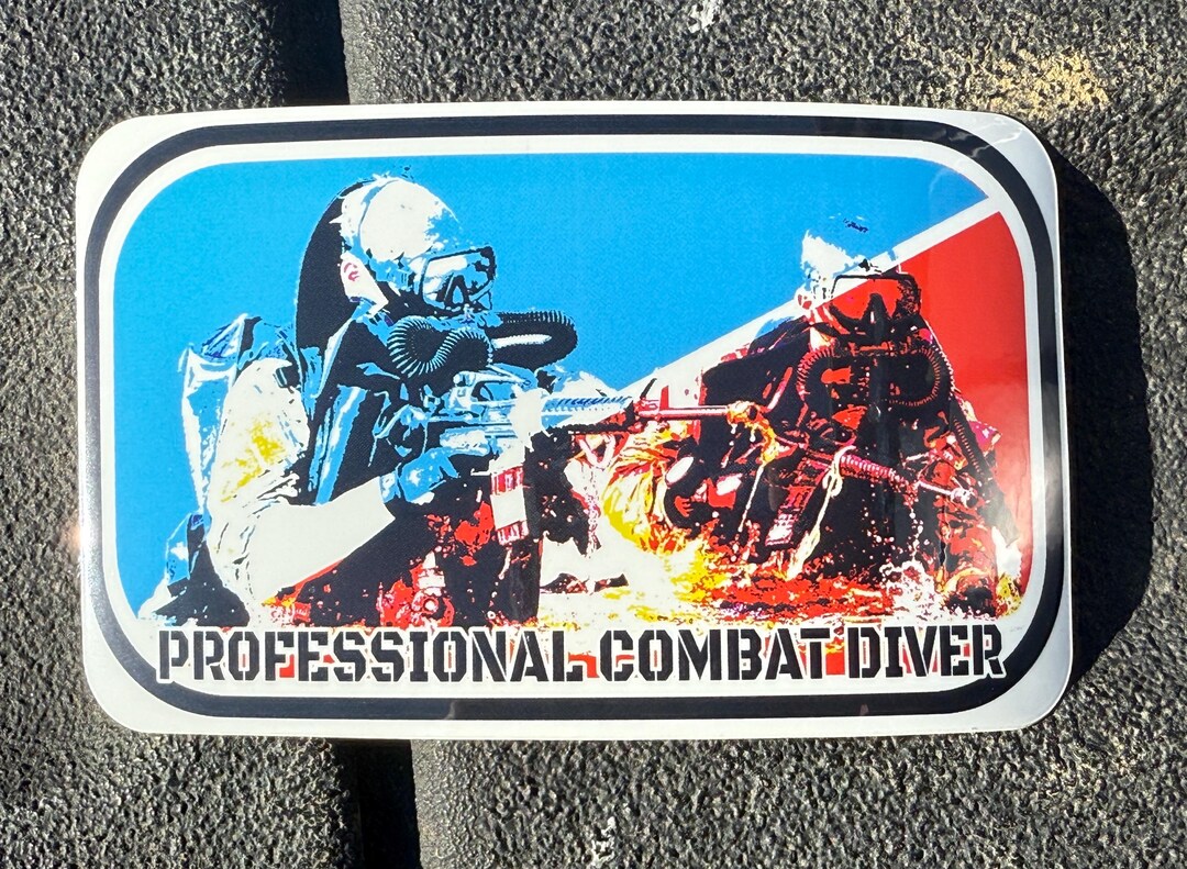 Combatant Diver Sticker, Professional Combat Diver. Military SO SOF ...