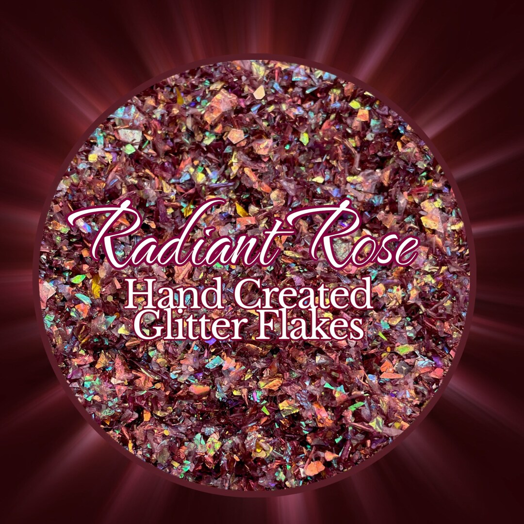 Glitter Flakes, Rose Pink, Valentines Day, Resin, Iridescent, Holo ...
