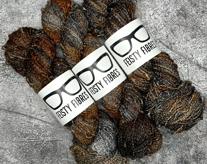 Slubby, SPITE - Grey Rust Copper and Black Varigated Hand Dyed ...
