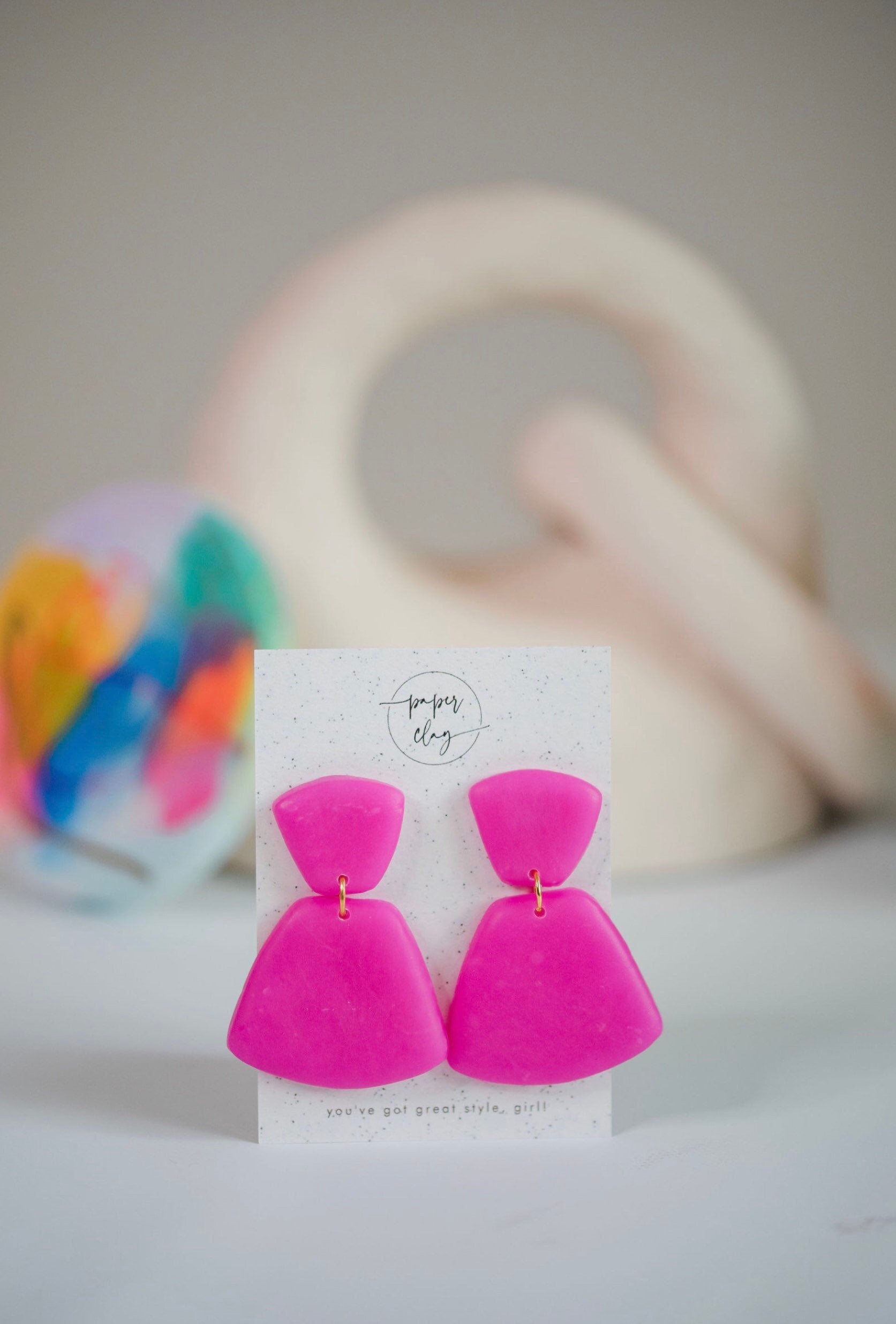 Paper clay earrings store
