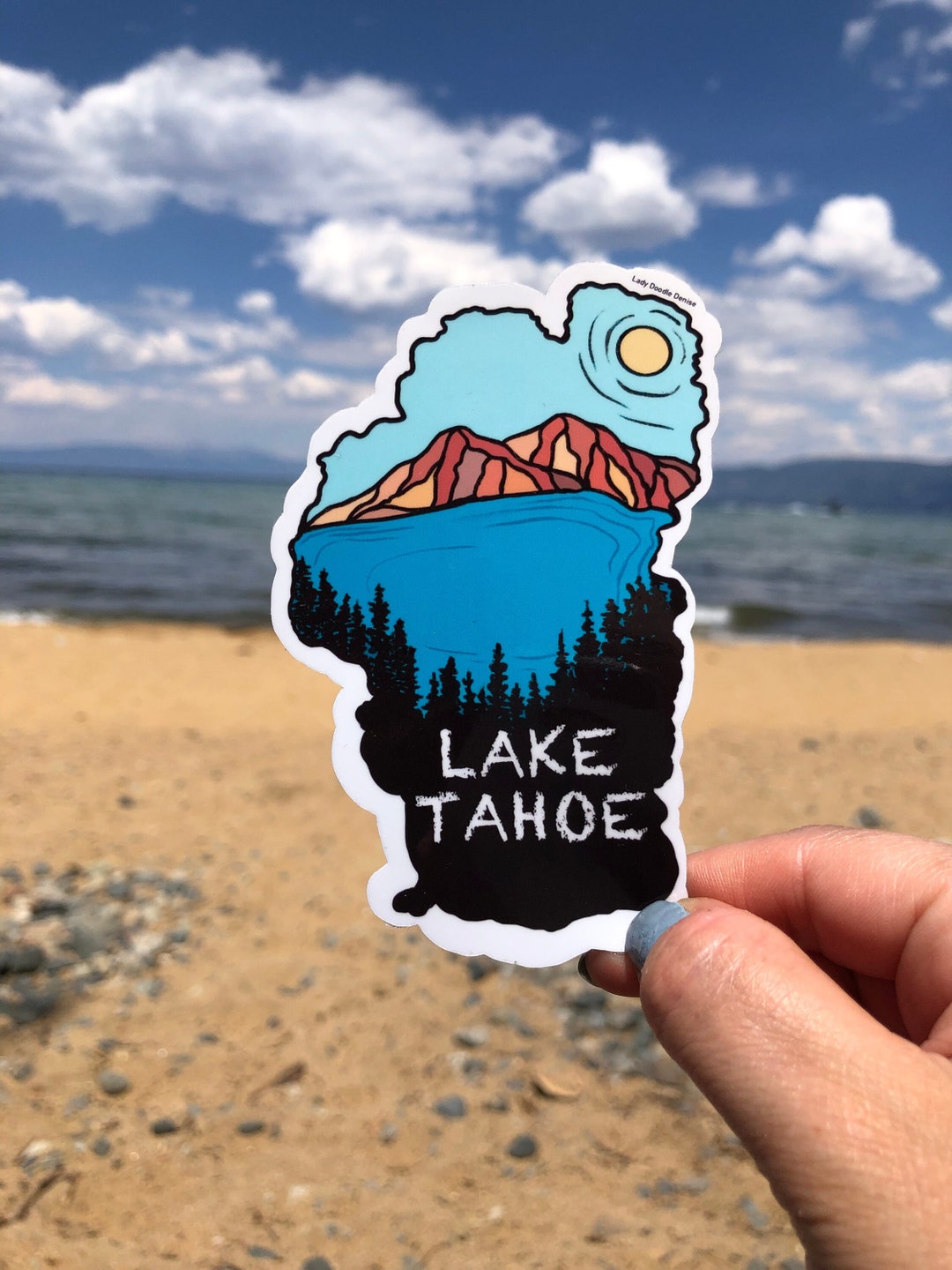 Lake Tahoe Sticker Tahoe Outdoor Sticker Tahoe Mountain - Etsy