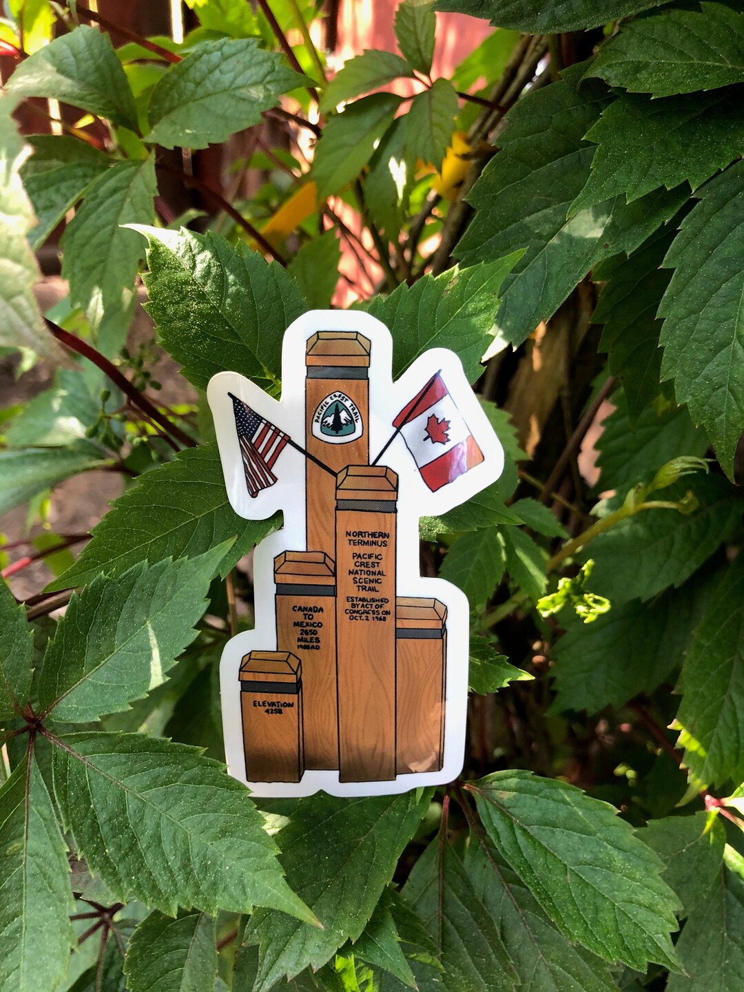 Pacific Crest Trail Trail, PCT Terminus Sticker, Thru Hiker Sticker ...