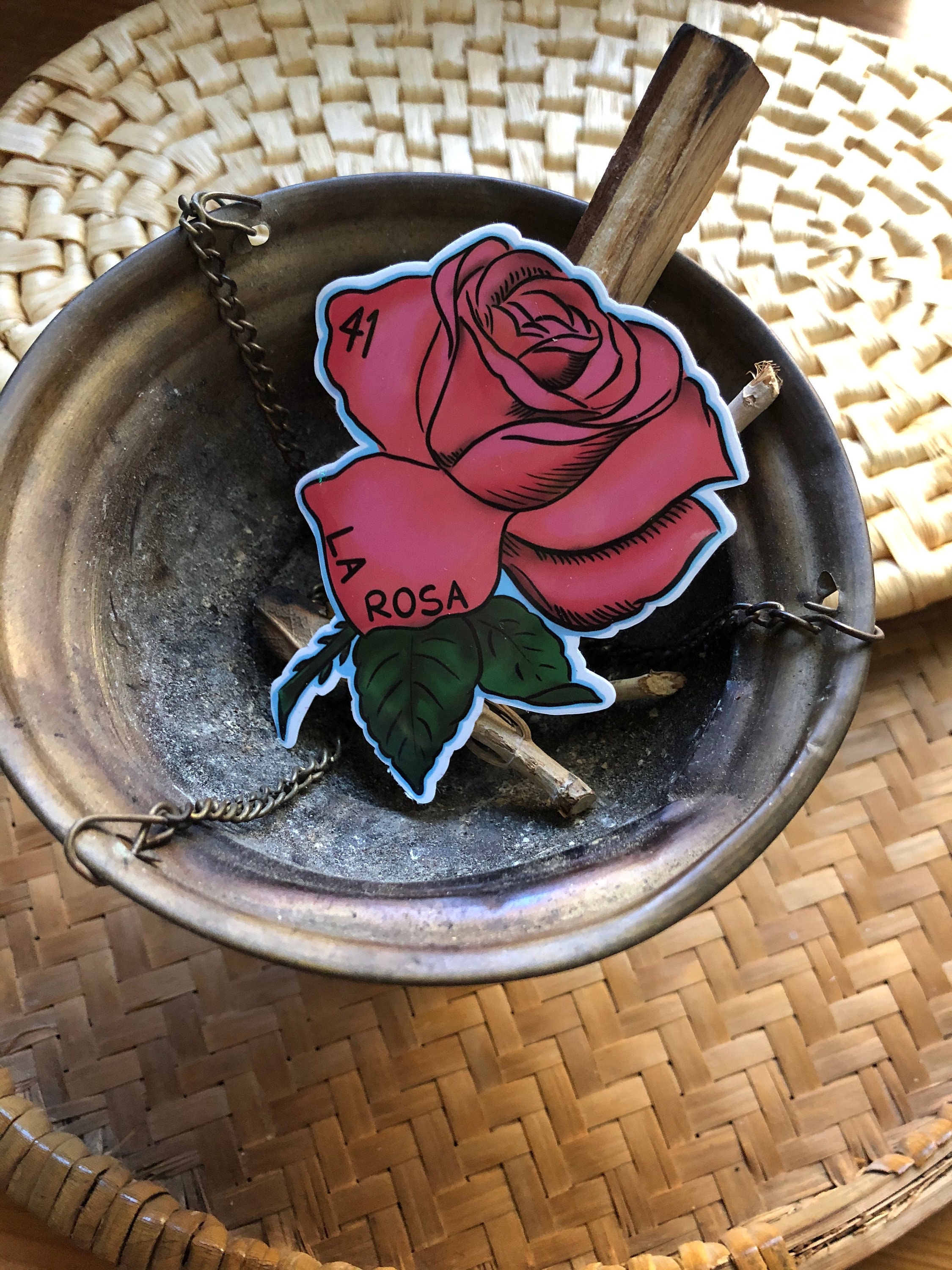 La Rosa Sticker La Loteria Sticker Mexican Style Sticker - Etsy