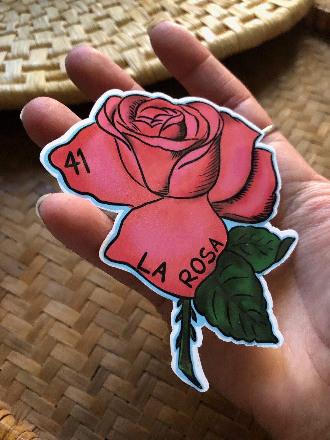 La Rosa Sticker La Loteria Sticker Mexican Style Sticker - Etsy