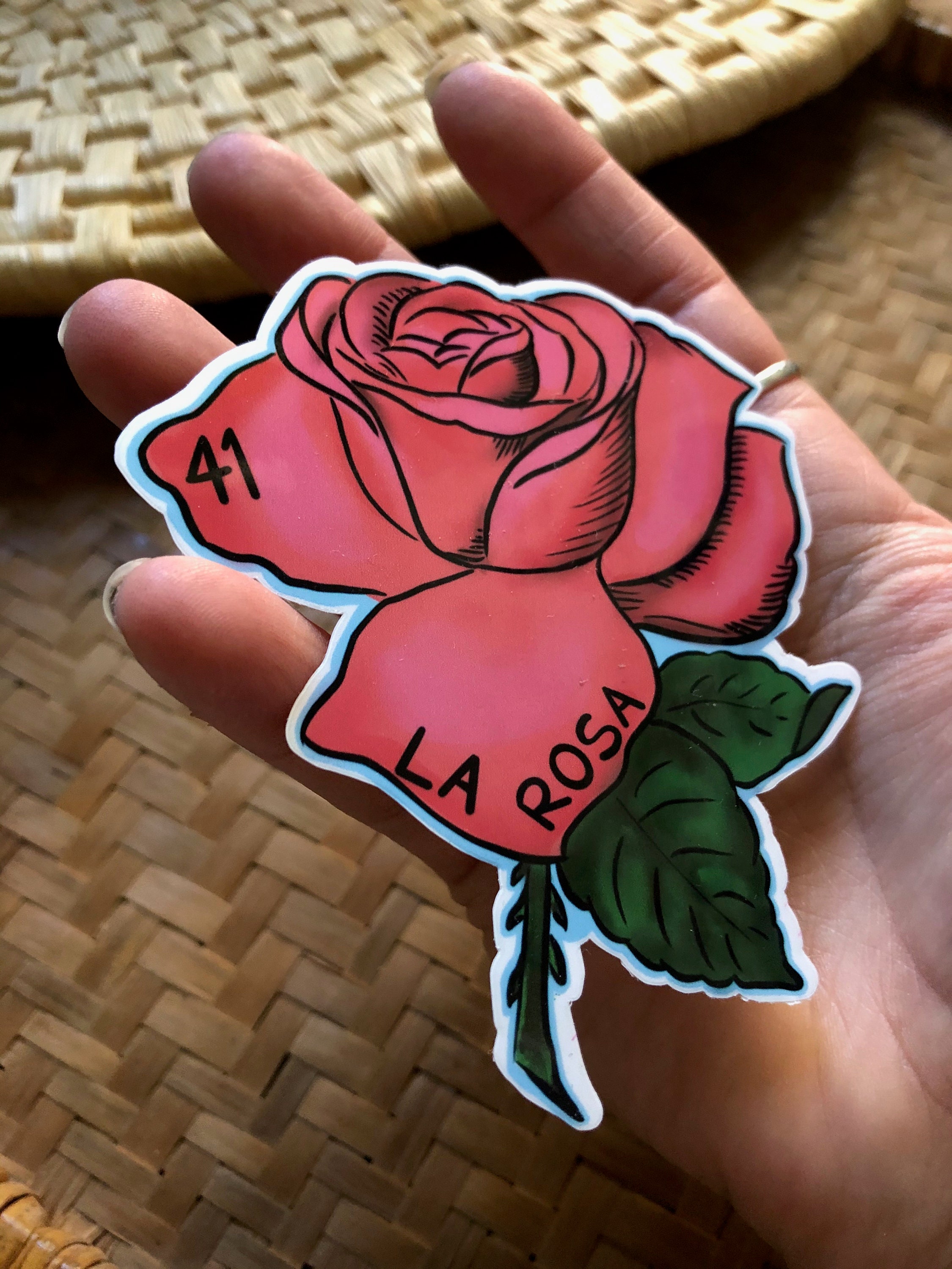 La Rosa Sticker La Loteria Sticker Mexican Style Sticker - Etsy