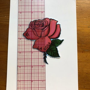 La Rosa Sticker, La Loteria Sticker, Mexican Style Sticker, Rose ...
