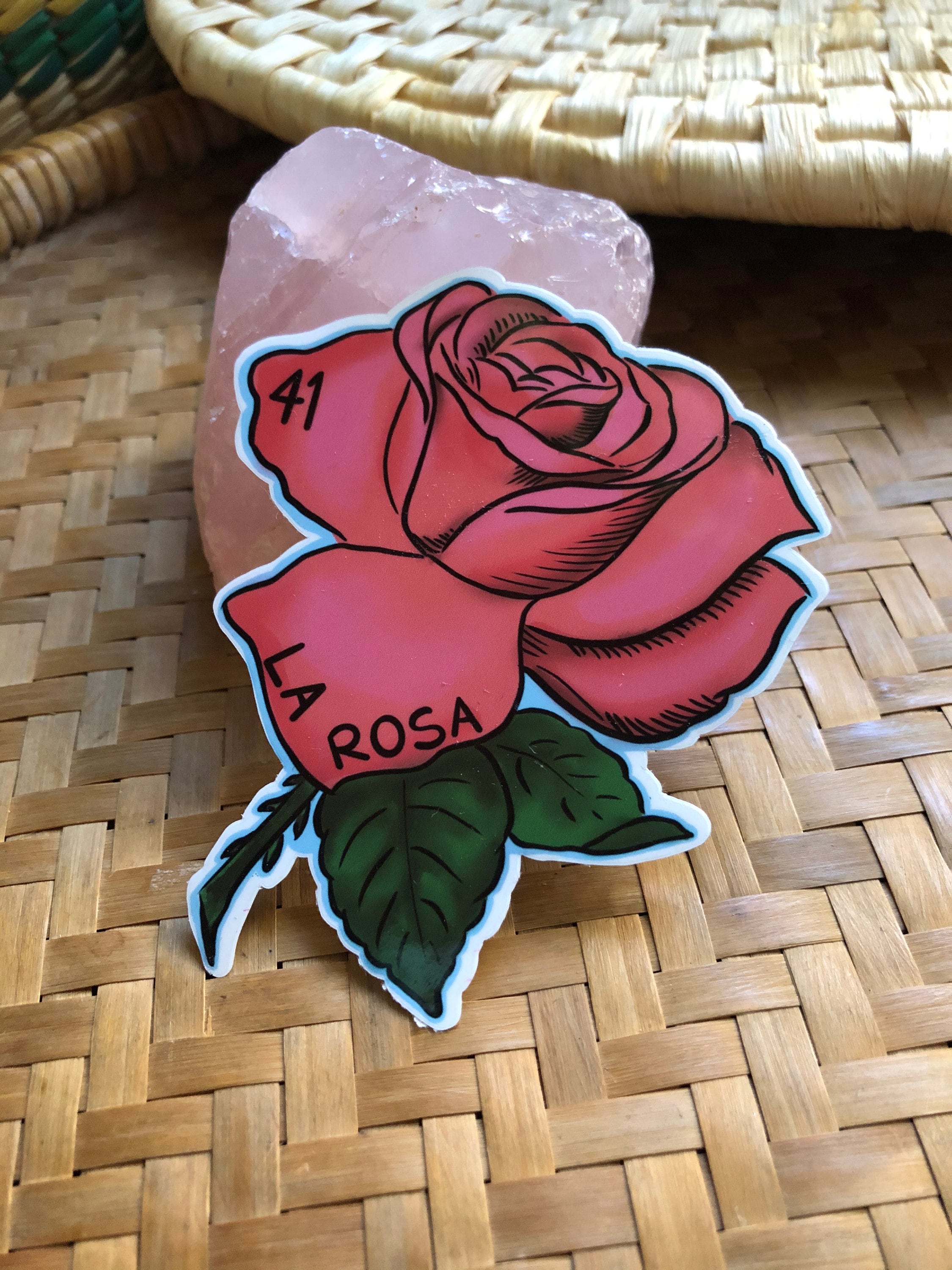 La Rosa Sticker La Loteria Sticker Mexican Style Sticker - Etsy