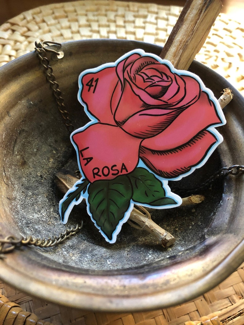 La Rosa Sticker La Loteria Sticker Mexican Style Sticker - Etsy