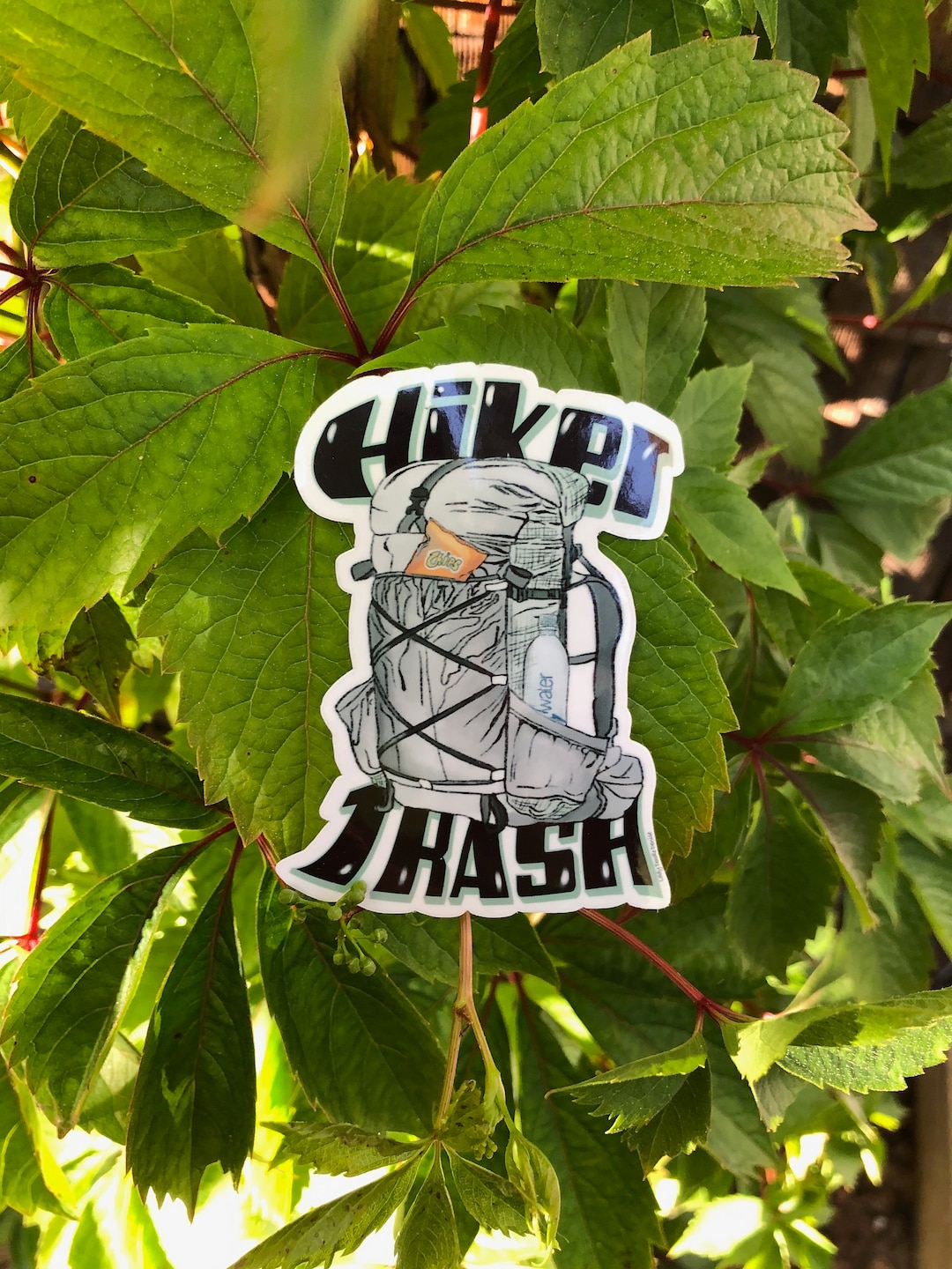 Hiker Trash Sticker, Thru Hiker Sticker, Hiking Back, Hiking Backpack ...