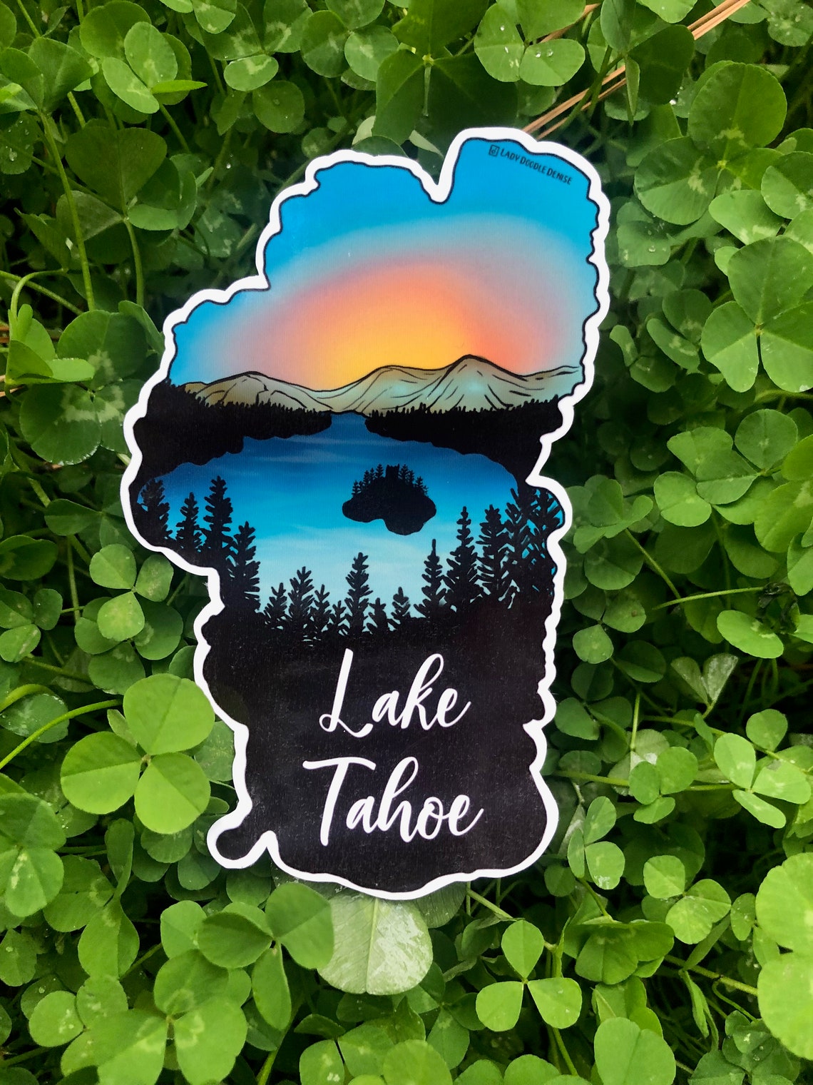 Lake Tahoe Sticker Emerald Bay Sticker Blue Sunset Mountain - Etsy
