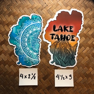Lake Tahoe Sticker Emerald Bay Sticker Blue Sunset Mountain - Etsy