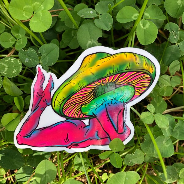 Mushroom Lady Sticker - Etsy