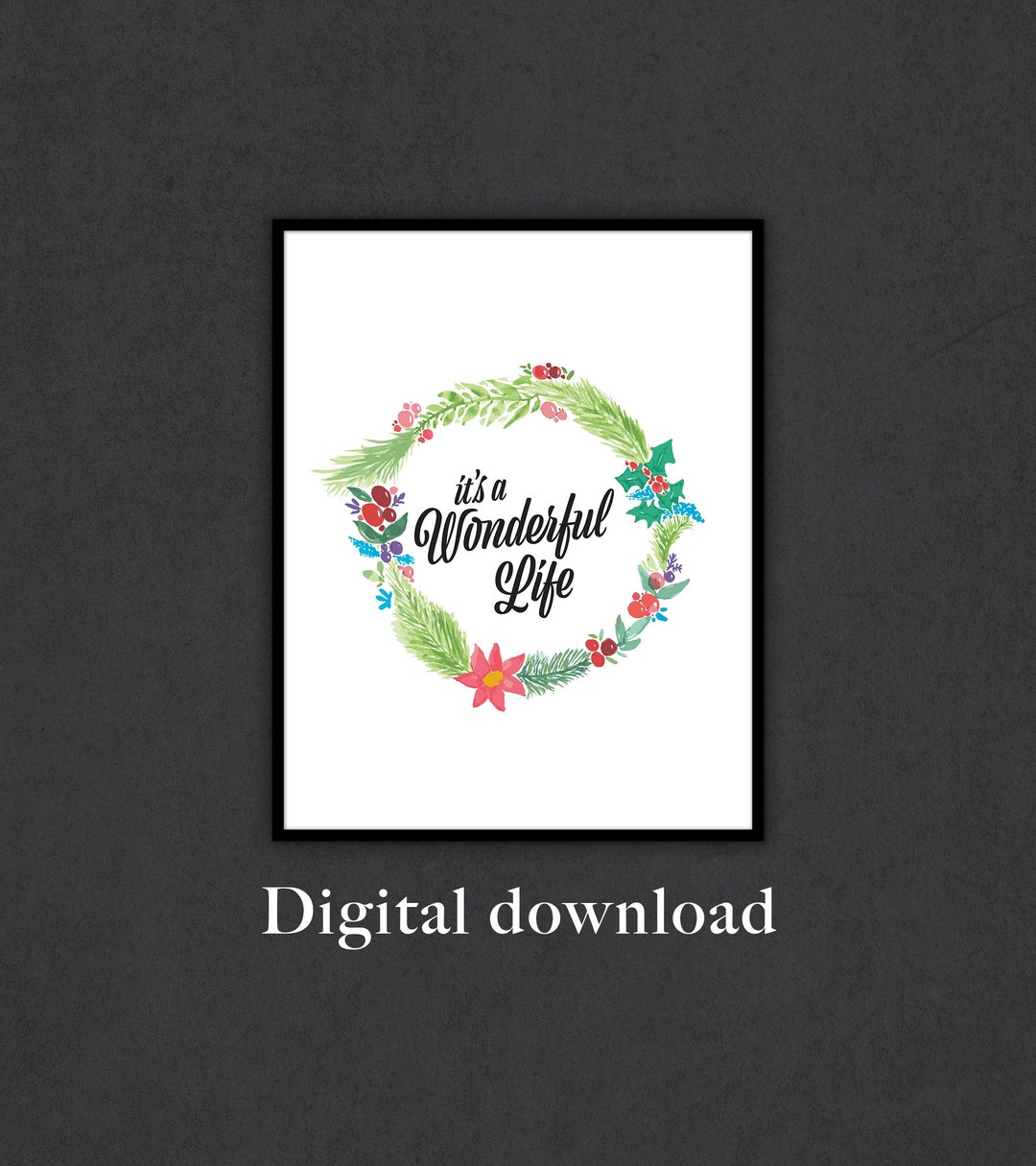 It's a Wonderful Life Christmas Print Digital Download - Etsy