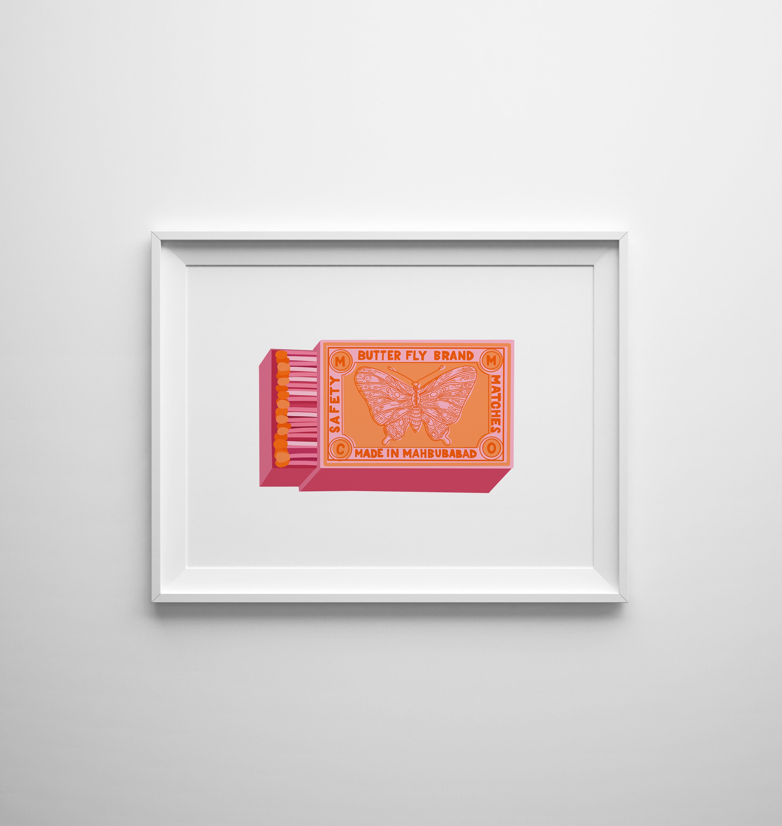 Wall Art Digital Print - Home Decor Vintage Butterfly Match Box Print ...