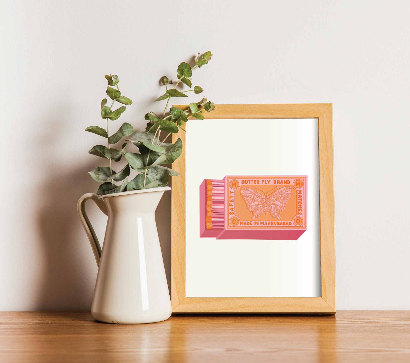 Wall Art Digital Print - Home Decor Vintage Butterfly Match Box Print ...