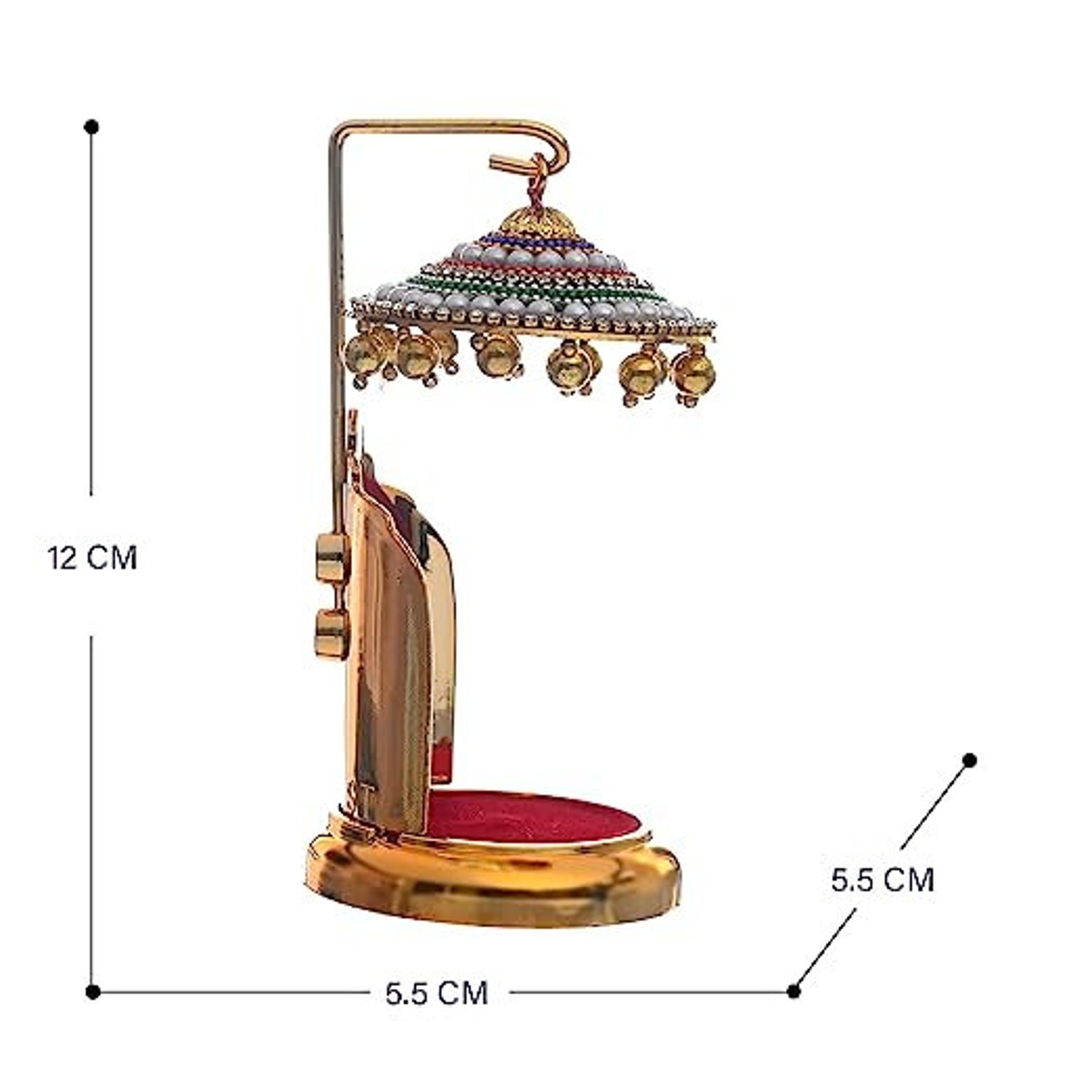 Microfiber Diamond Studded Gold Hindu Religious Umbrella Chattar for ...