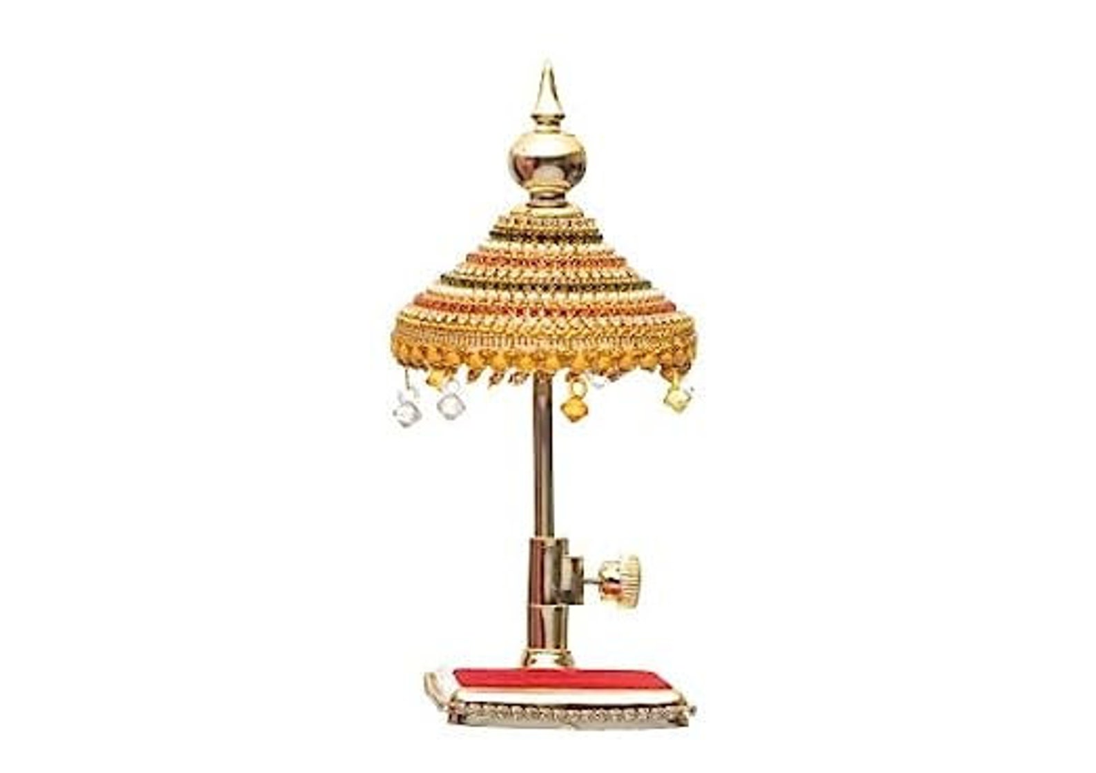 Microfiber Diamond Studded Gold Hindu Religious Umbrella Chattar for ...