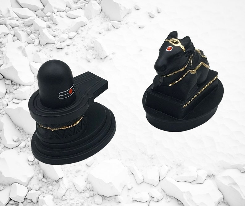 Handmade Nandi Idol, Shivling Idol Matt Finish Shiva's Cow Statue and ...