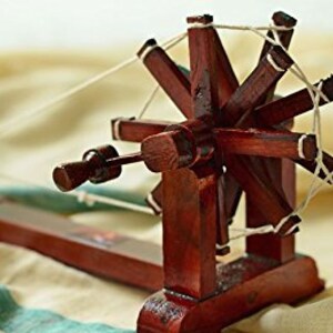 Handmade Wooden Charkha/spin Wheel Showpiece, Antique Charka for Home ...
