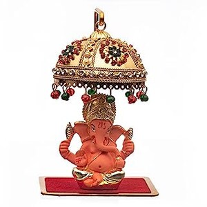 Metal Umbrella Chhatra With Hanging Crystals for God Idol, Car ...