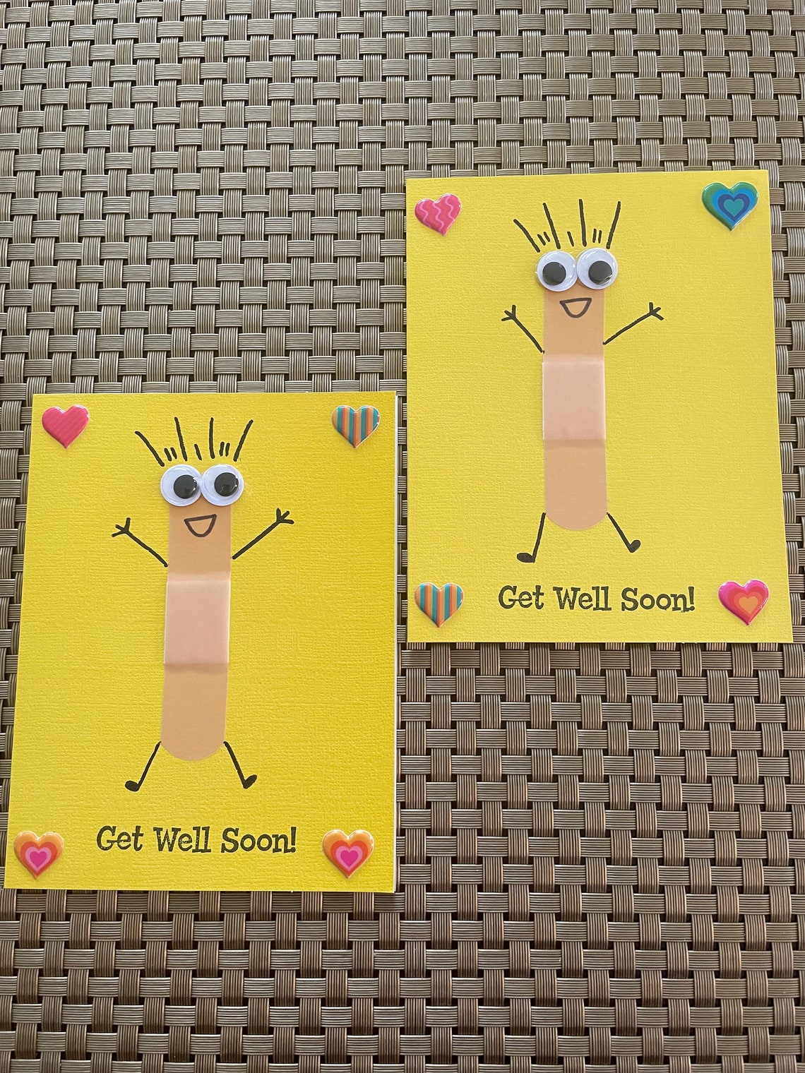 Bright Yellow Get Well Soon Bandaid Card - Etsy