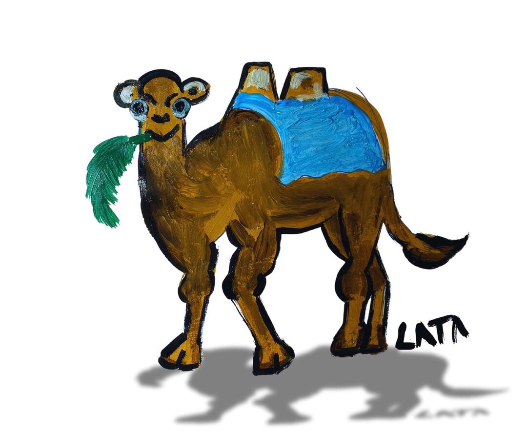 Camel Original Art, Printable Wall Art, Funky Art, Cool Gifts ...