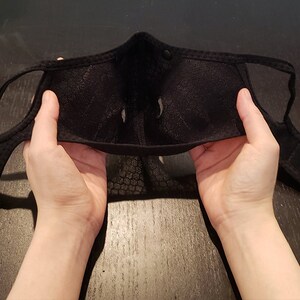 Solid Black Mesh-mask W/ PM 2.5 Filter, Reusable, Easy Breathing ...