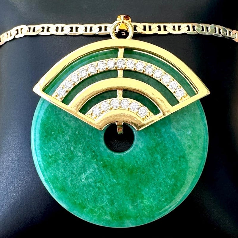 Jade Circle Pendant - Etsy