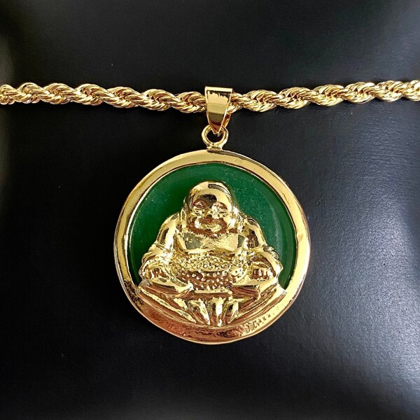Gold Buddha Pendant - Etsy