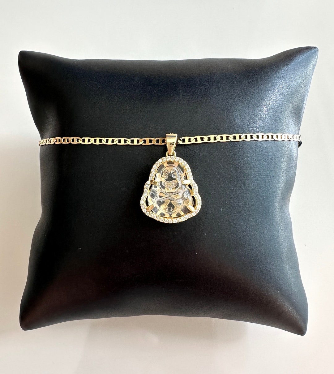 Quartz Buddha Pendant, Clear Buddha, Buddha Pendant Gold, Buddha Chain ...