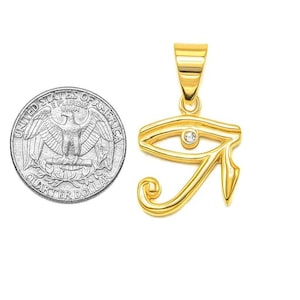 Eye of Horus Necklace Gold, Gold Eye of Horus Pendant, Horus Eye Chain ...