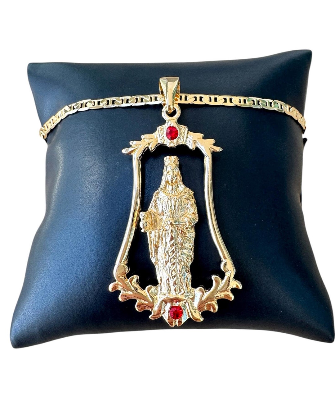 Saint Barbara Pendant, Gold Filled Saint Barbara Necklace, Saint ...