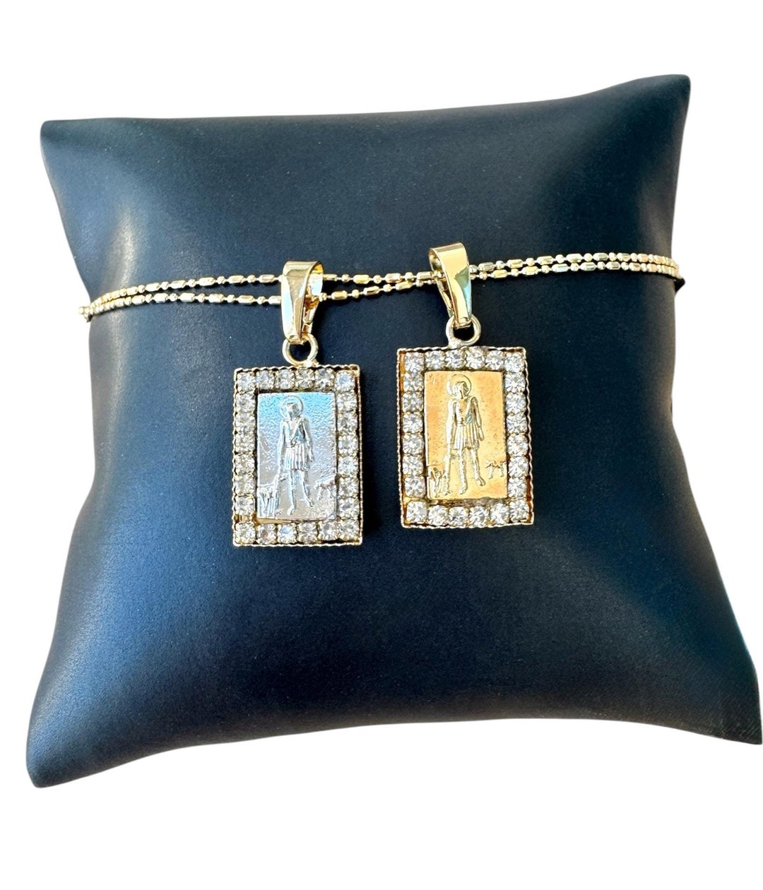 Saint Lazarus Necklace Gold Filled, Saint Lazarus Pendant, Gold Saint ...