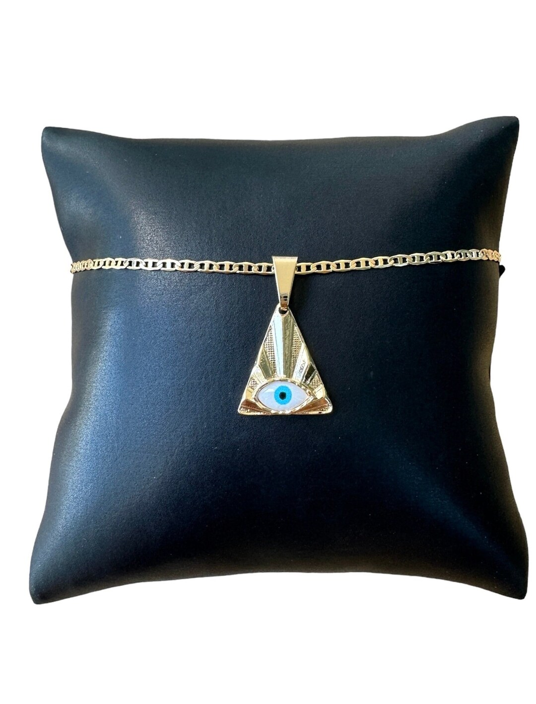 Eye Pyramid Necklace, Evil Eye Pyramid, Pyramid Triangle Pendant, All ...