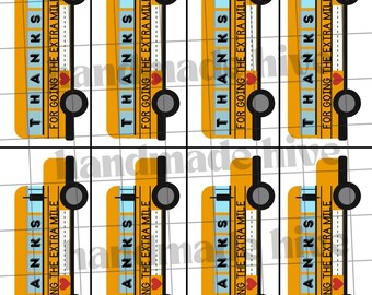 Bus Driver Appreciation Thank You Gift Tag, INSTANT DOWNLOAD, EDITABLE ...