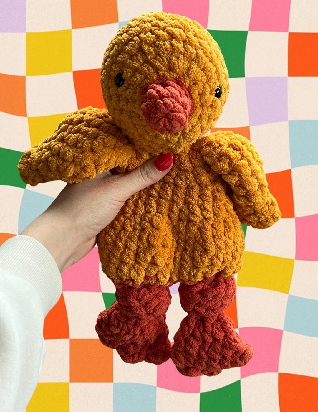Ceecee - Knotted Chicken Lovey - Handmade Crochet Snuggler - Etsy