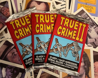 True Crime Series 1 Vintage Trading Cards ONE Pack 1992 Serial Killers ...