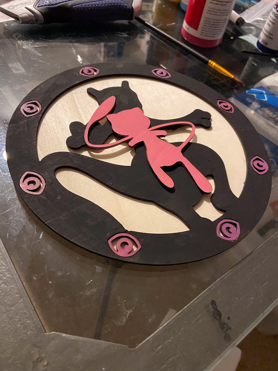 Pokemon Mew & Mewtwo Wall Art Digital SVG File for Laser or Vinyl ...