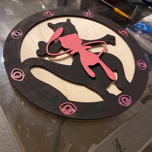 Pokemon Mew & Mewtwo Wall Art Digital SVG File for Laser or Vinyl ...