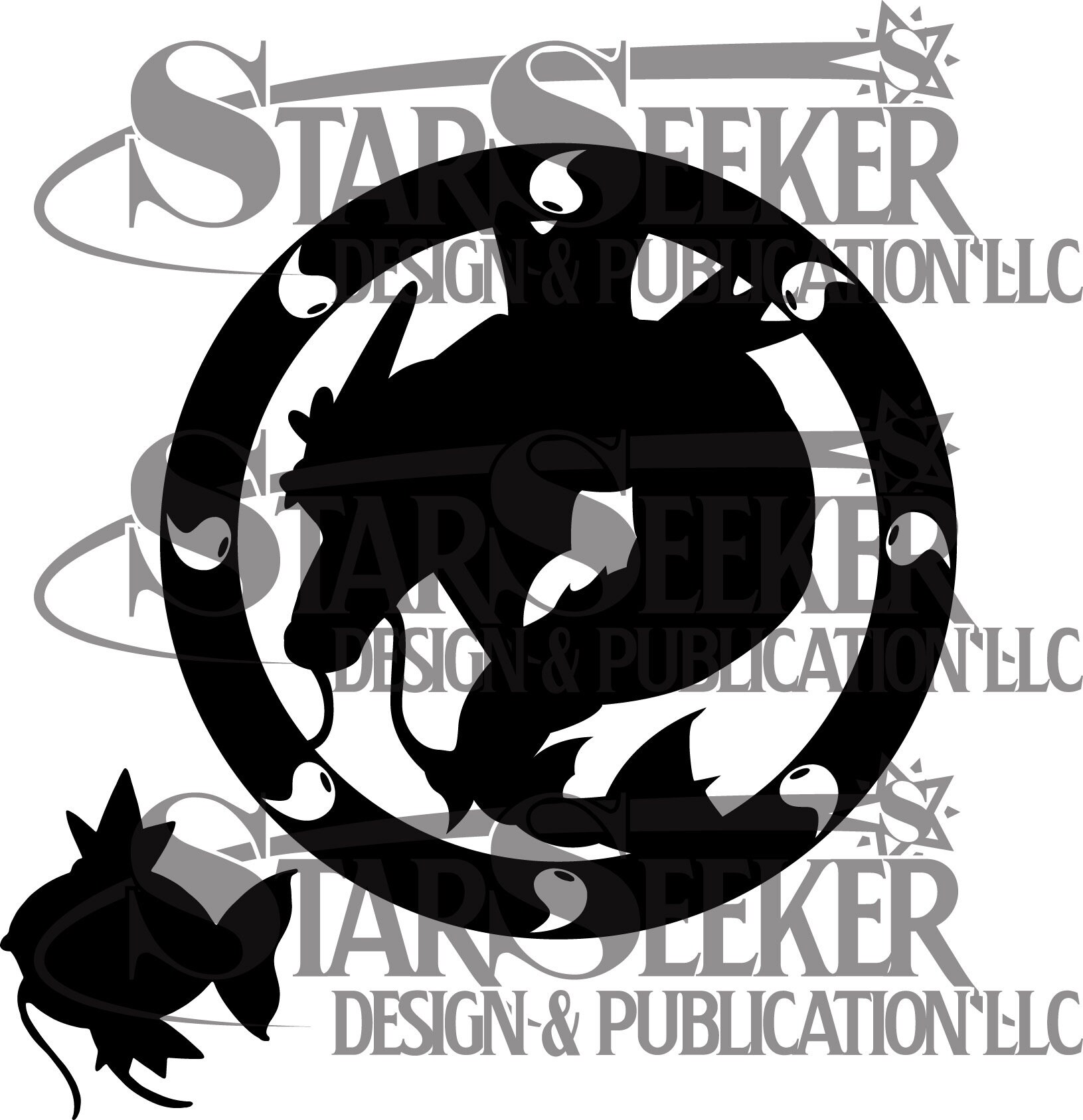 Pokemon Gyarados Wall Art Digital SVG File for Laser or Vinyl Cutting ...