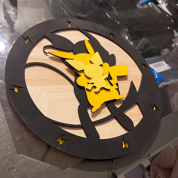 Pikachu Laser Cut File - Etsy