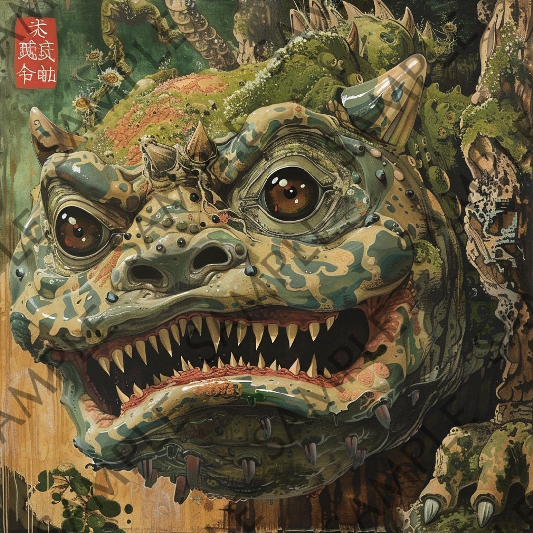 Big Monster Digital Download Photo AI Art Print Printable Poster Image ...