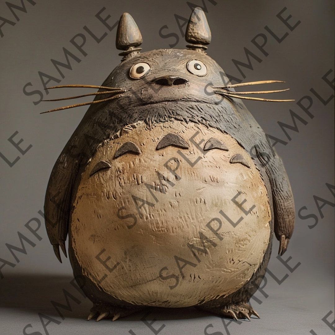 Totoro Digital Download Photo AI Art Print Printable Poster Image Stock ...