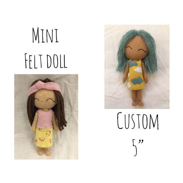 Mini Felt Doll Etsy
