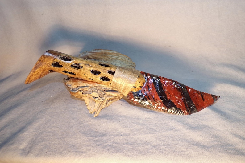 Triple Flow Obsidian Bowie Knife Cholla Cactus Wood Handle Flint ...