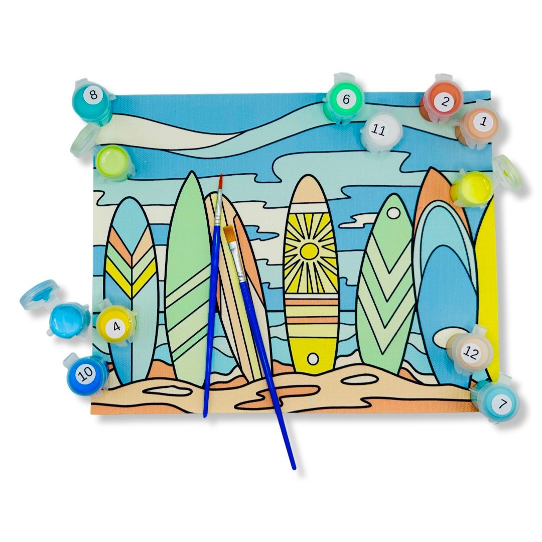 Surf Boards - Paint by Number Kit - Etsy