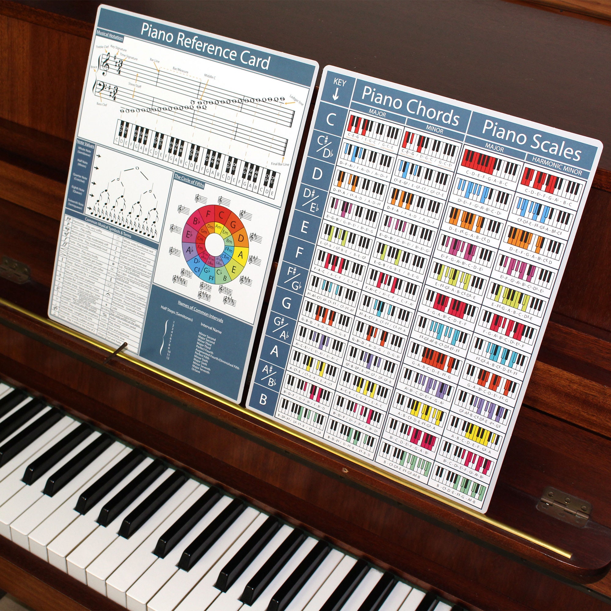 Piano Reference Cards Piano Chord Chart Piano Scales & - Etsy