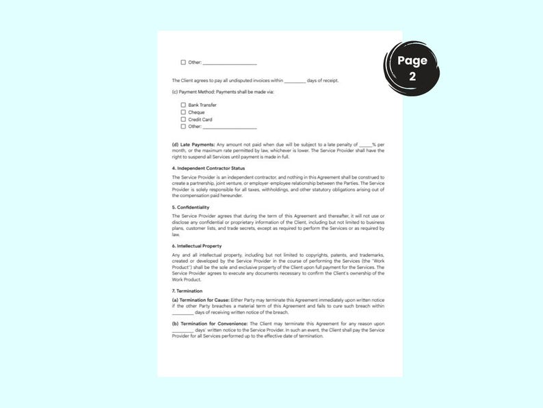 Printable Service Contract Templates. Services Contract Agreement ...